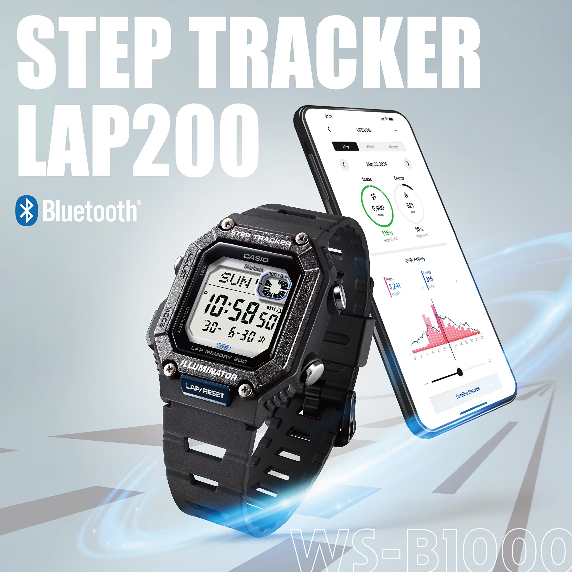 Collection Step Tracker Bluetooth WS-B1000-1AVEF (680) | Hodinky.cz