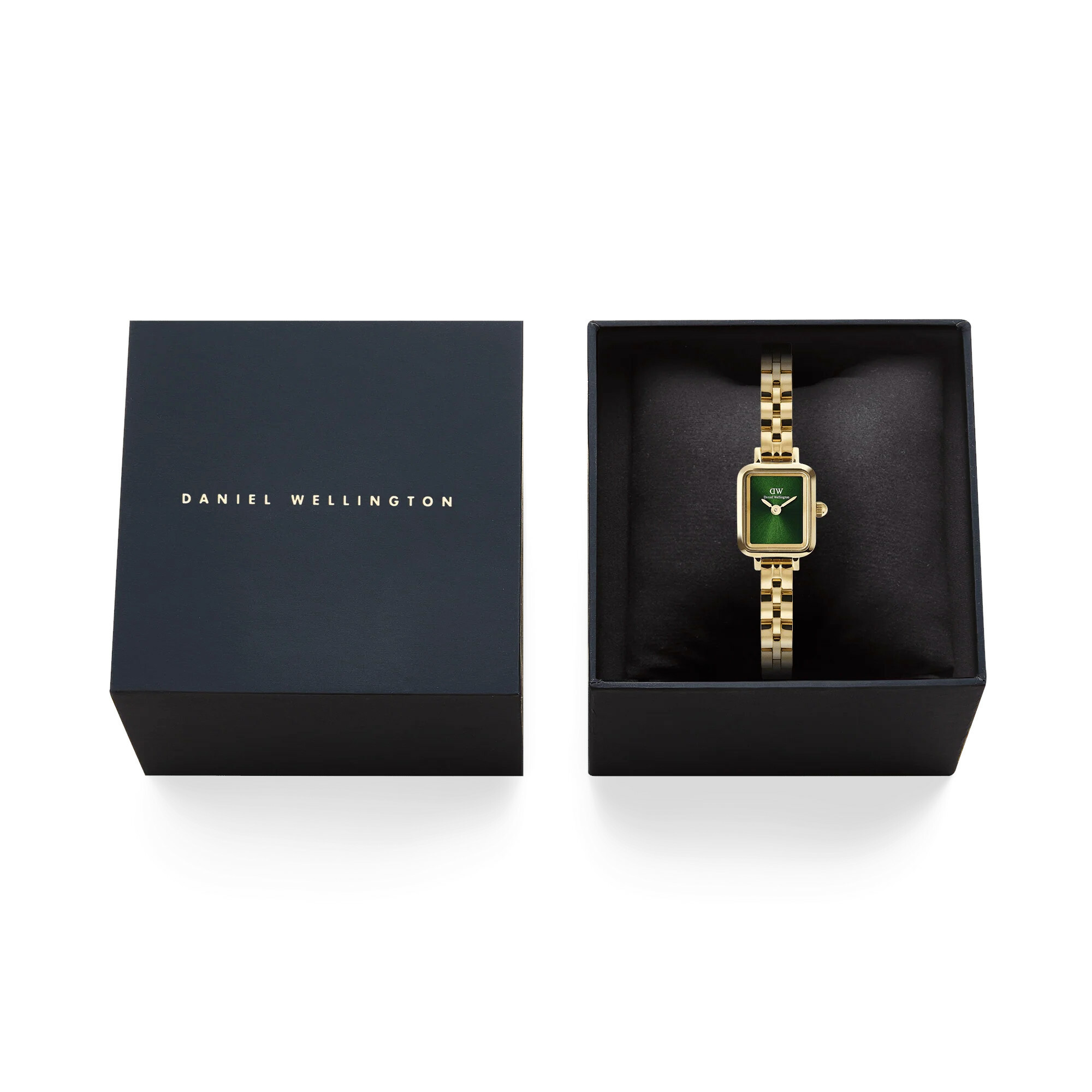 Quadro Mini 15.4x18.2 Arch 3-Link Emerald Sunray Gold DW00100852 | Hodinky.cz