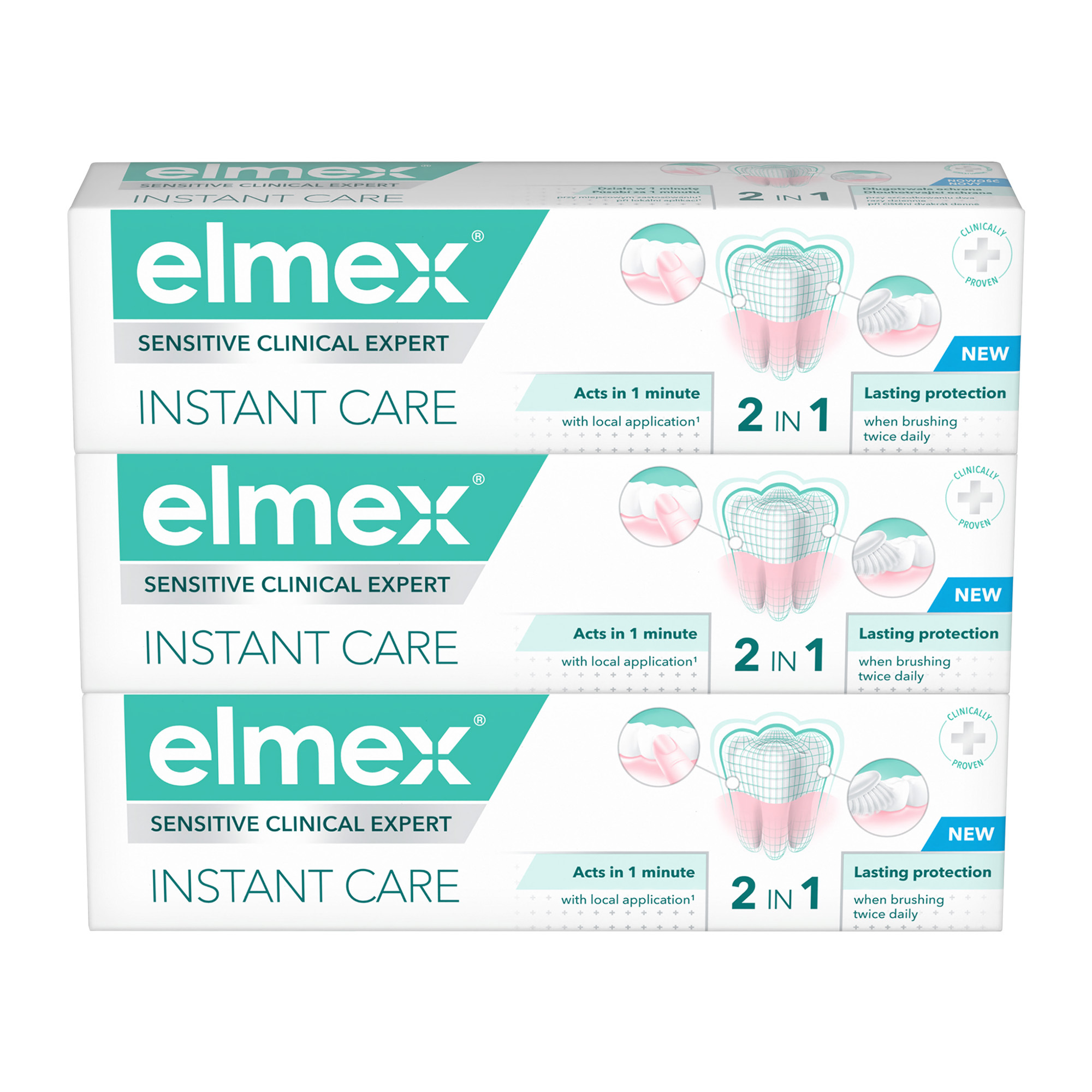 Pastă de dinți Sensitive Clinical Expert Instant Care Trio 3 x 75 ml ...