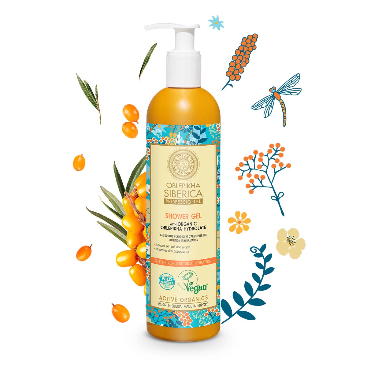 Hydratační rakytníkový sprchový gel Oblepikha (Shower Gel) 400 ml ...