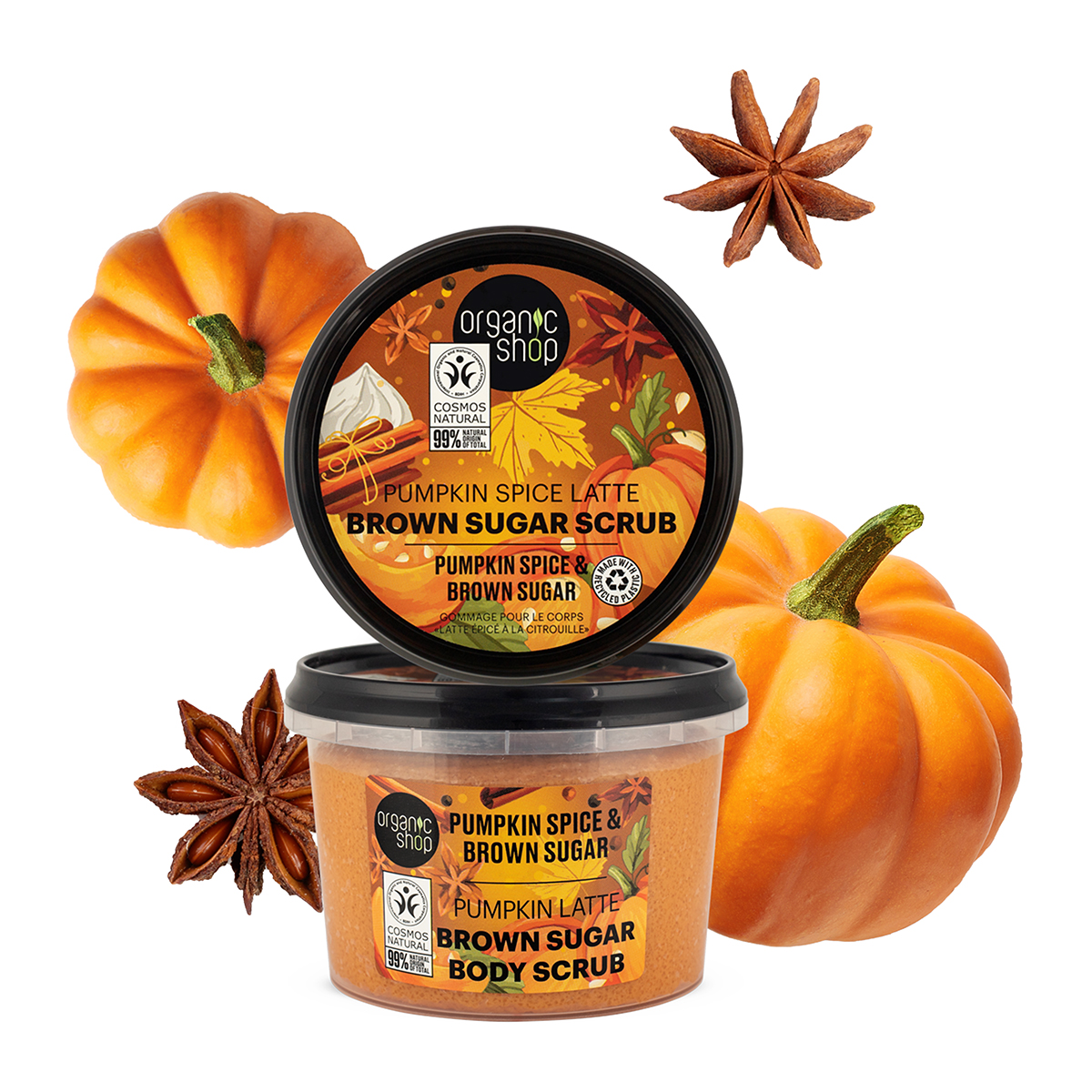 Cukrový telový peeling Tekvicové korenené latté (Body Scrub) 250 ml ...