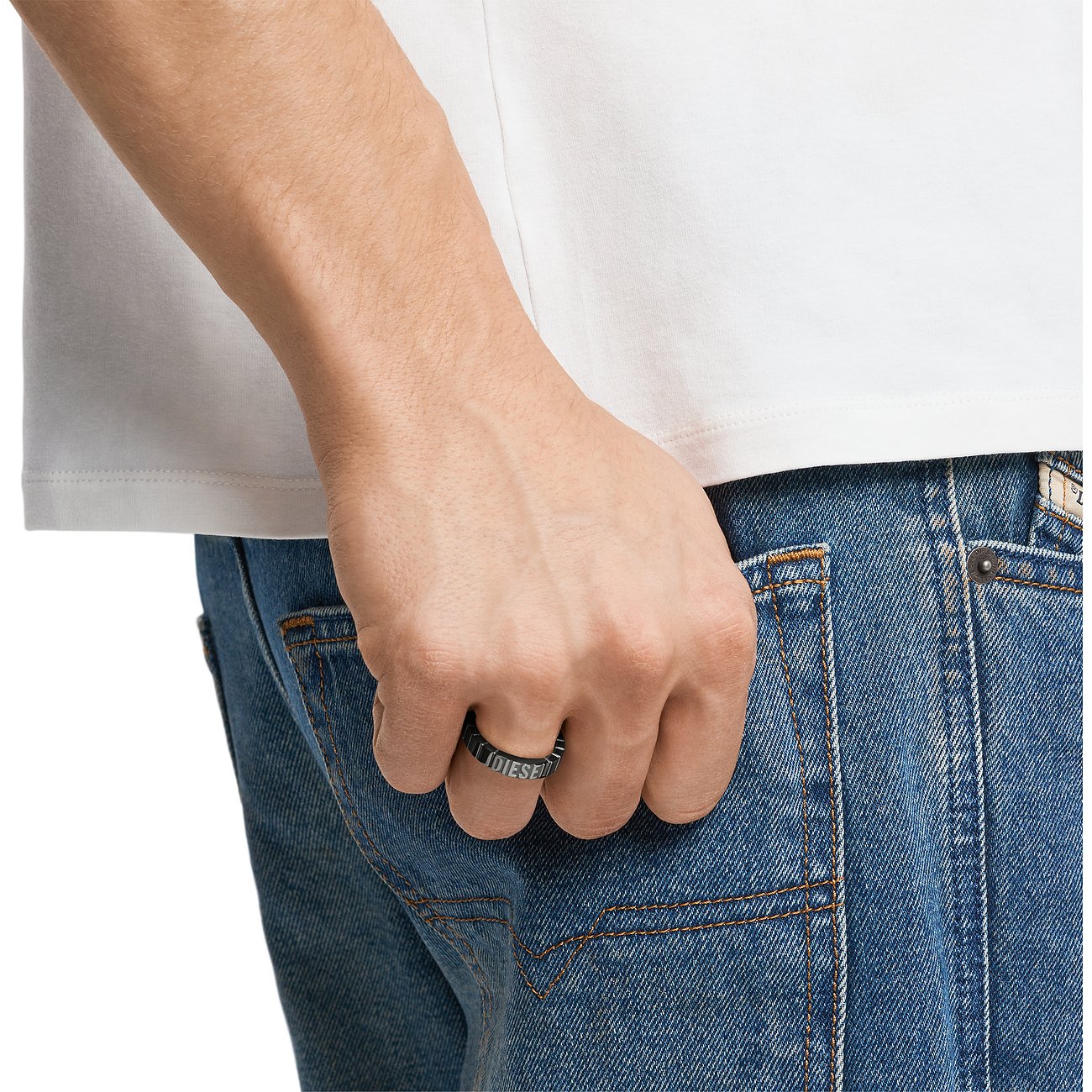 Moderní černý prsten z oceli DX1612060 | Sperky.cz