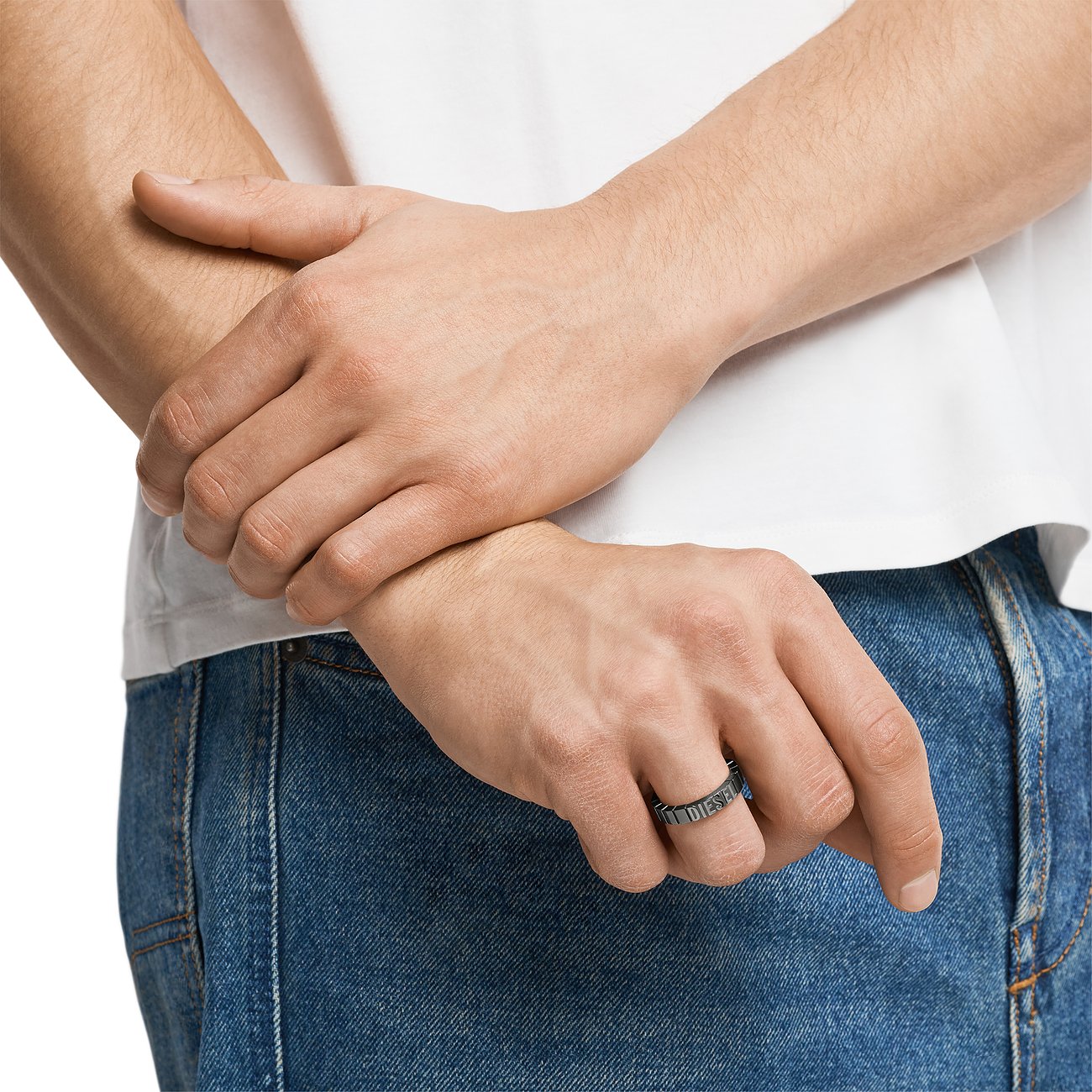 Moderní černý prsten z oceli DX1612060 | Sperky.cz