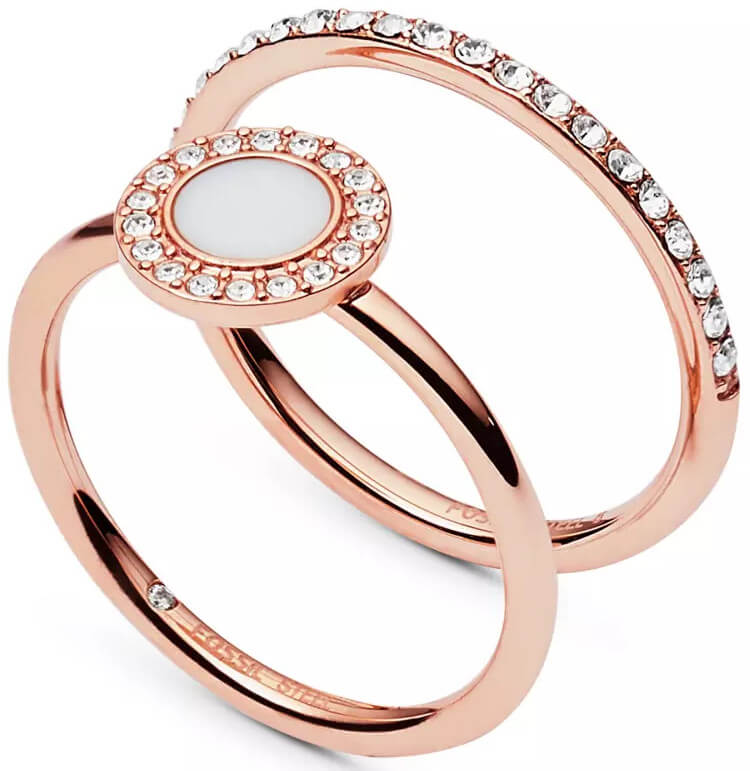 Vergoldeter Doppelring mit Glitzerring JF02666791 Vivantis Von Handtasche bis Parfum