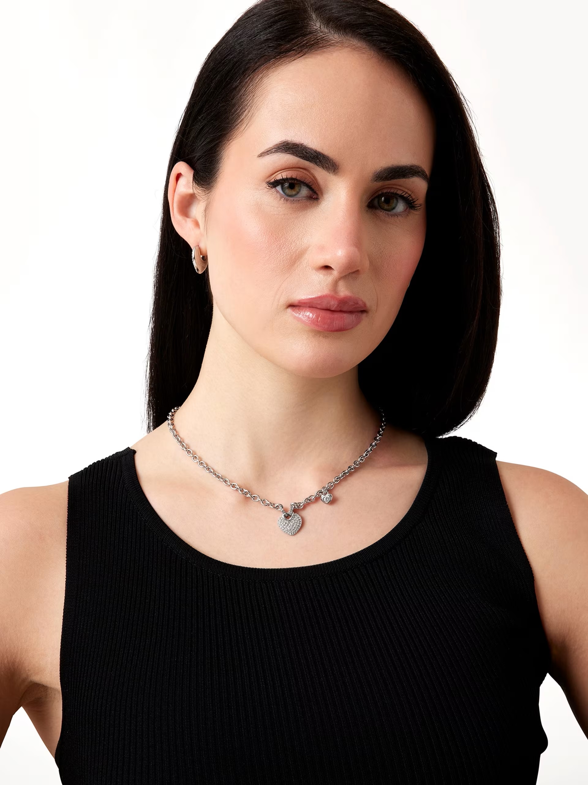 Colier romantic placat cu aur cu inimi Crazy In Love JUBN05216JWYGT/U ...