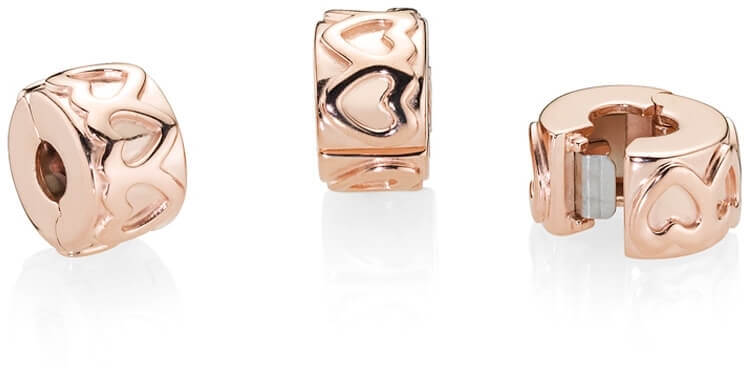 Bronzový klip se srdíčky 781978 | Sperky.cz