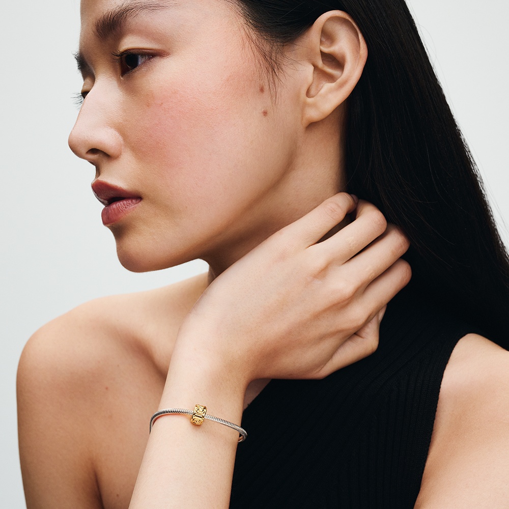 Pozlátená klipová korálka Prepletené srdce Shine 768035C00 | Vivantis ...