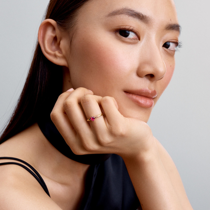 Romantický pozlacený prsten You & Me 166574C01 | Sperky.cz