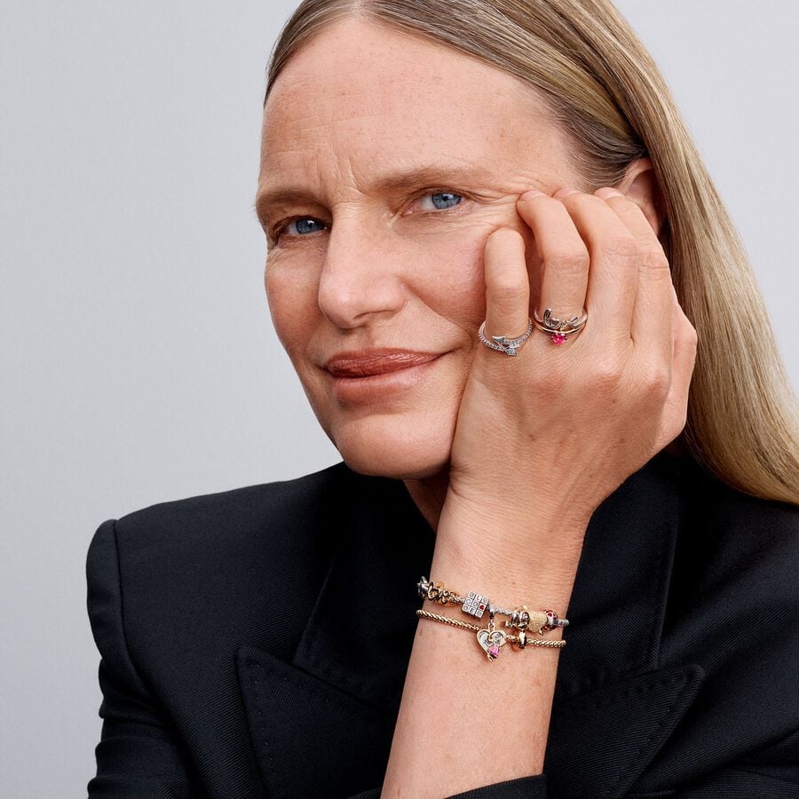 Romantický pozlacený prsten You & Me 166574C01 | Sperky.cz