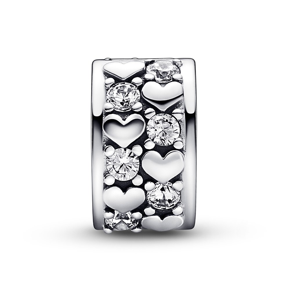 Strieborná klipová korálka Žiarivé srdce 792235C01 | Vivantis.sk ...