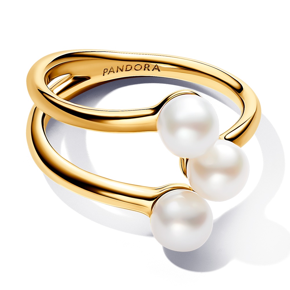 Úchvatný otvorený prsteň s pravými perlami Essence Shine 163285C01 ...