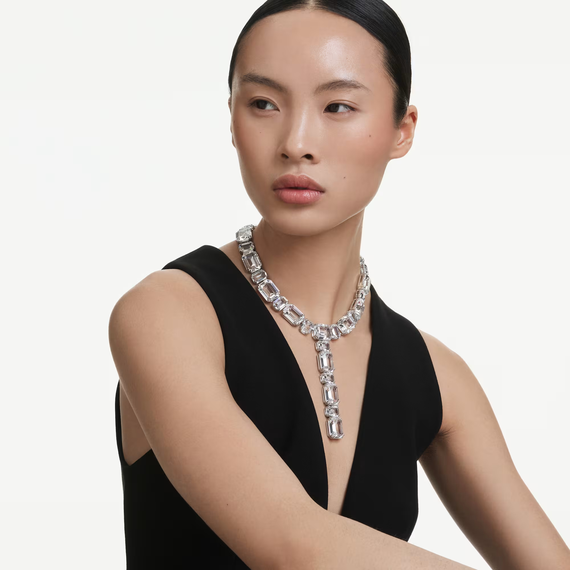 Colier unic cu cristale transparente Millenia 5705799 | Vivantis.ro ...