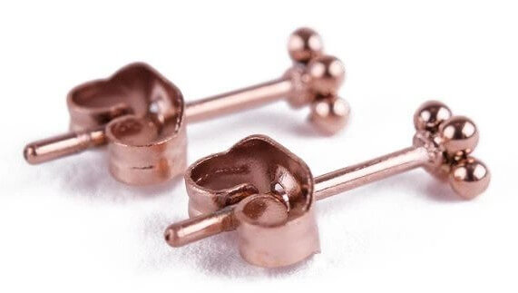 Minimalistické ocelové náušnice Irakli Rose Gold | Sperky.cz