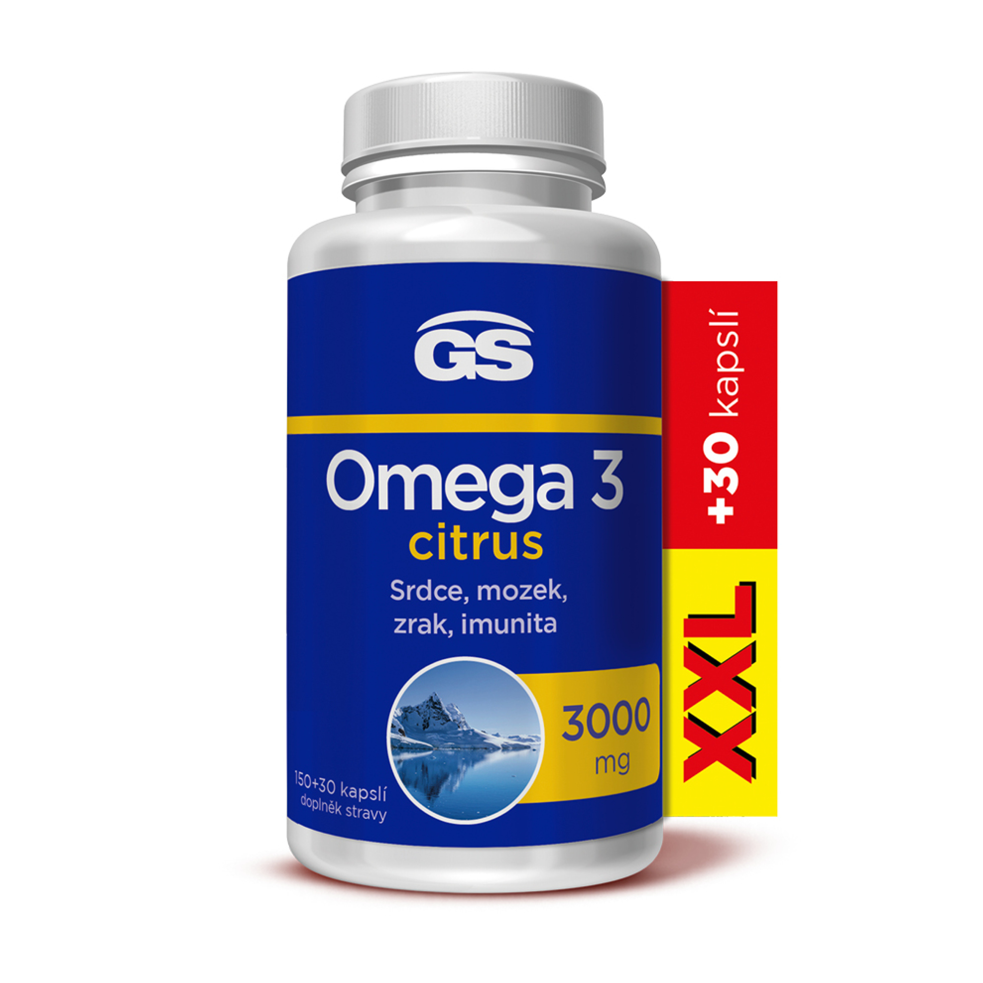 GS Omega 3 citrus 150 + 30 kapslí XXL | Krasa.cz