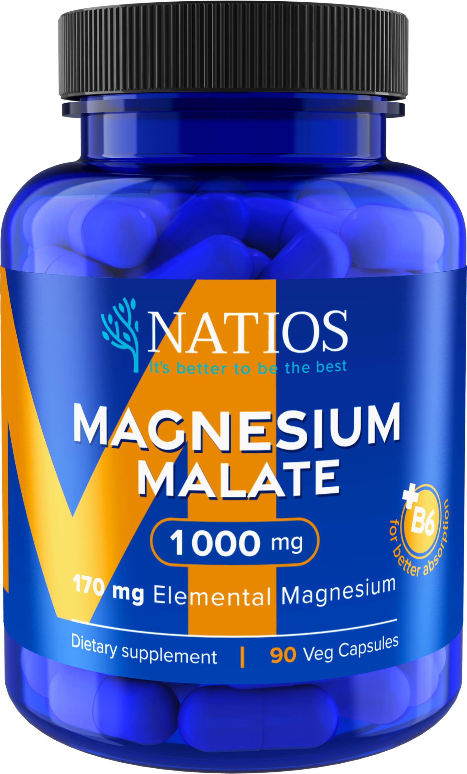 Magnesium Malate 1000 mg + B6 90 veganských kapslí | Vivantis.cz ...