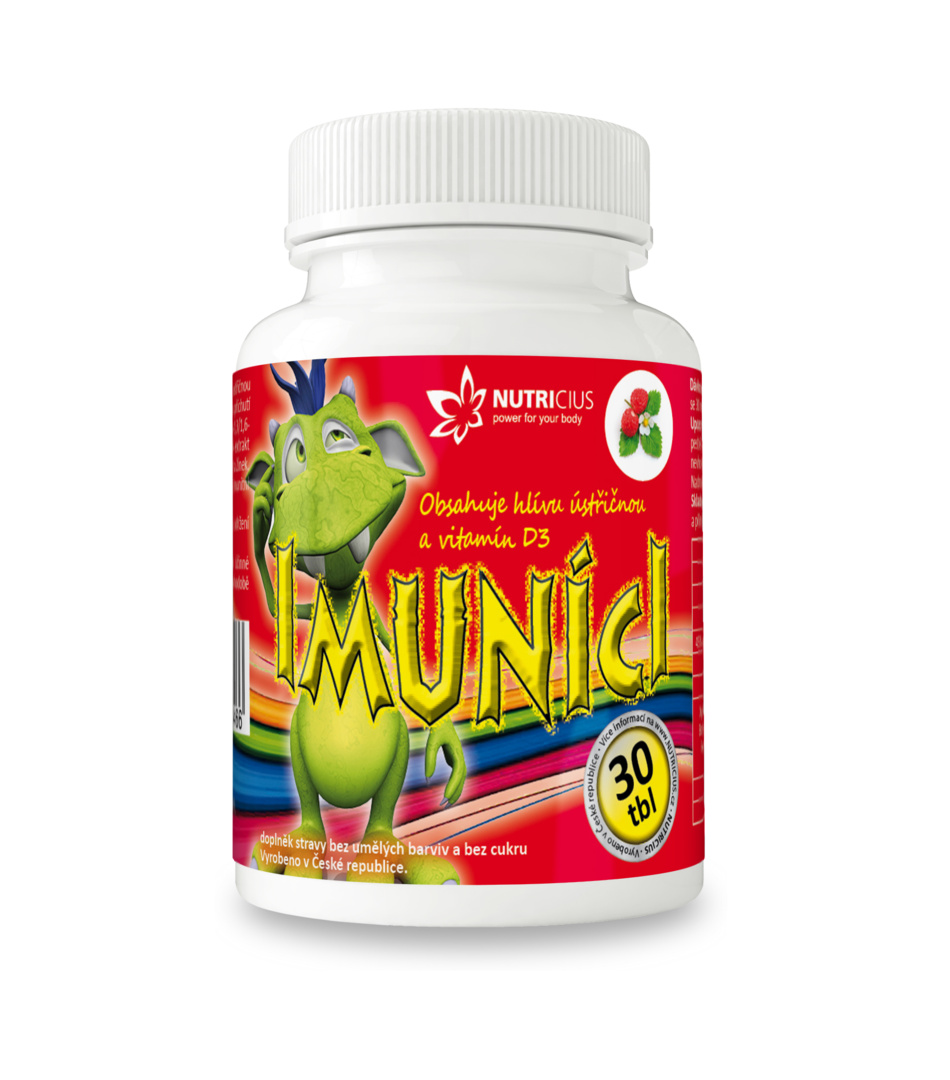Imuníci - Hliva ustricovitá s vitamínom D pre deti 30 tabliet ...