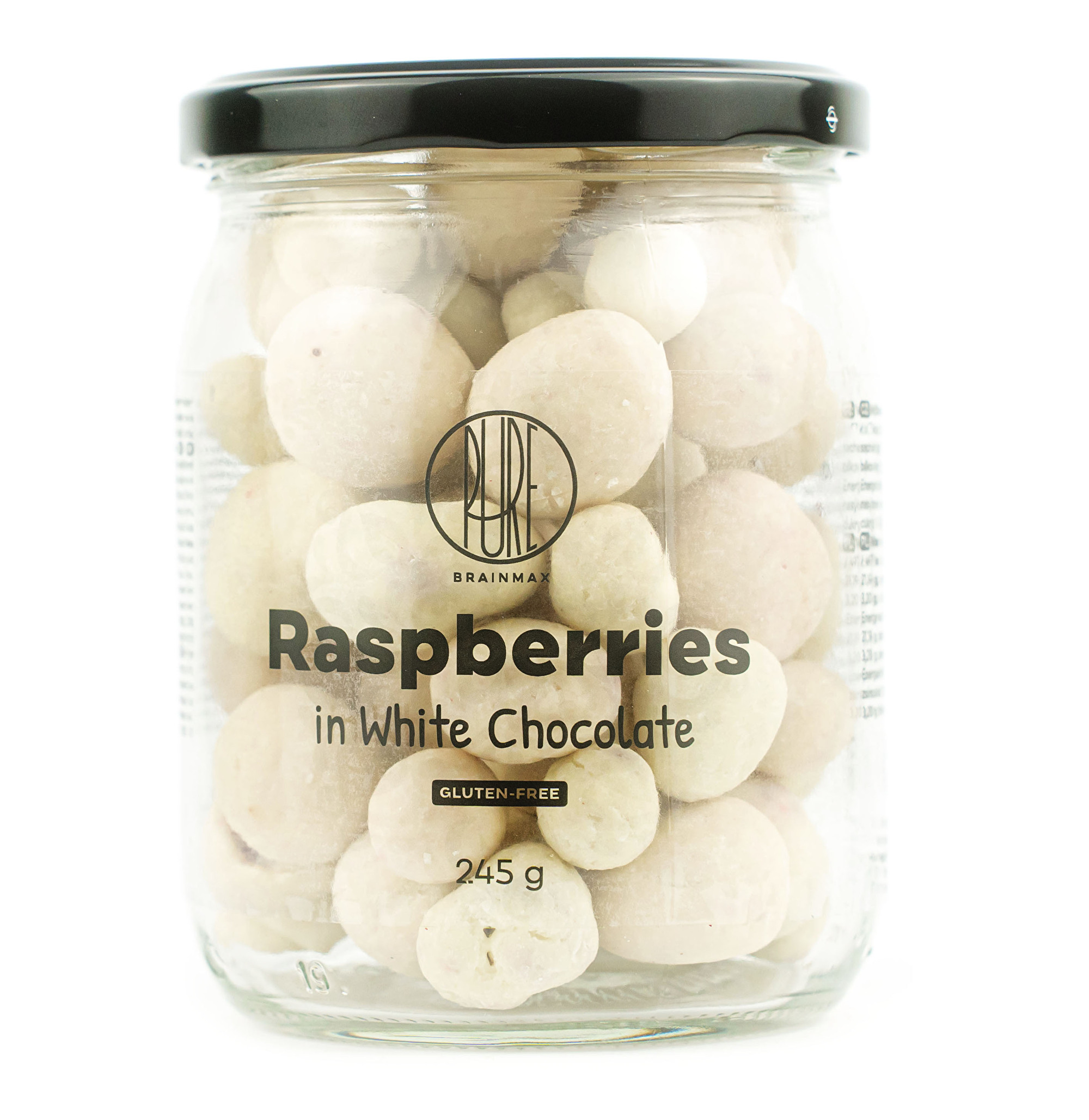 Lyofilizované maliny v bílé čokoládě 245 g | Krasa.cz