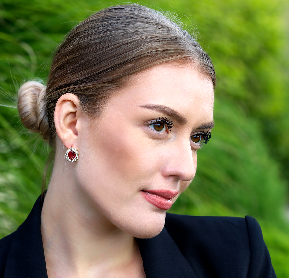 Výrazné náušnice s červenými zirkónmi AGUC3295R-GOLD | Vivantis.sk - Od ...