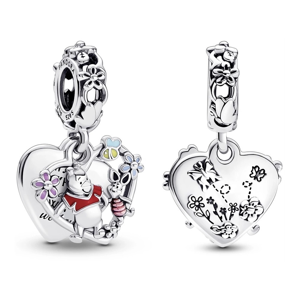 Něžný stříbrný přívěsek Medvídek Pú a prasátko Disney 792214C01 | Sperky.cz