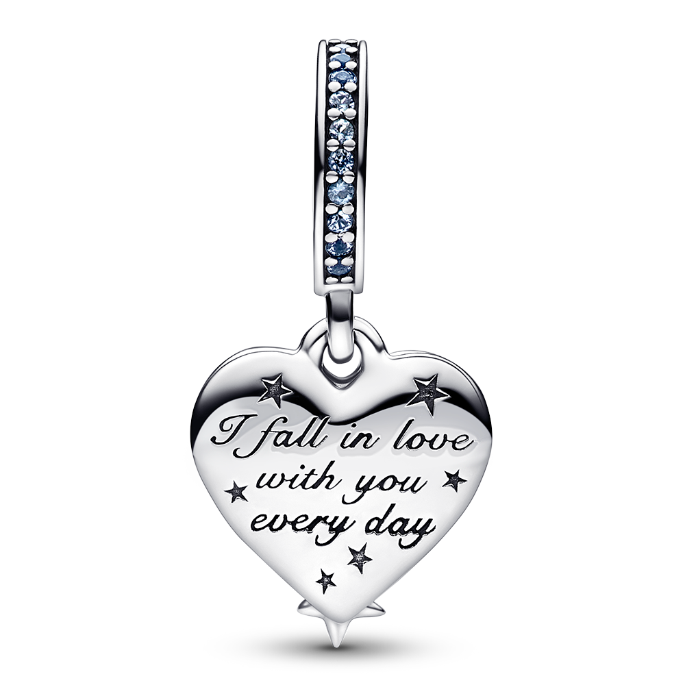 Romantický stříbrný přívěsek Srdce s hvězdou 792356C01 | Sperky.cz
