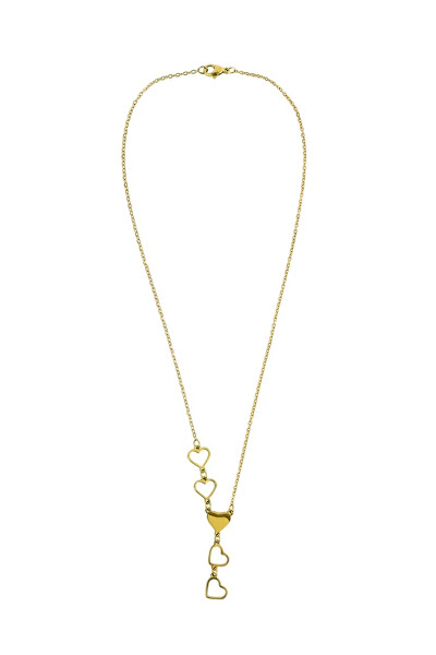 Colier placat cu aur cu inimioare Celora Gold EWN260623G | Vivantis.ro ...